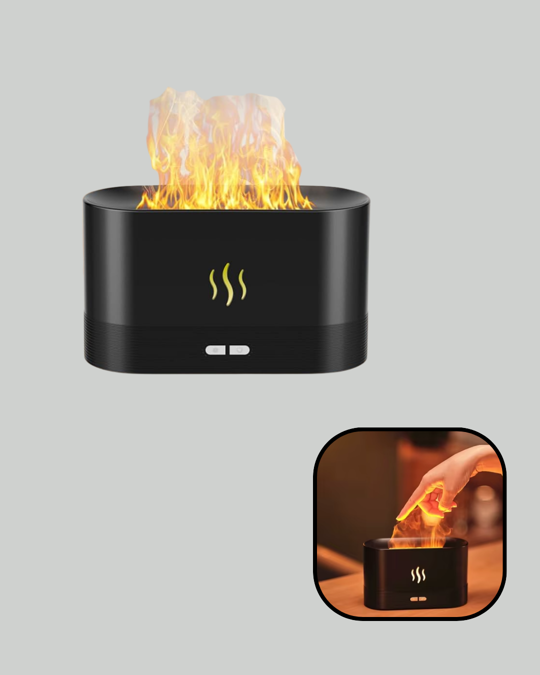LED Işıklı Buhar Makinesi Alev Efektli Kumandalı Oda Nemlendirici ...